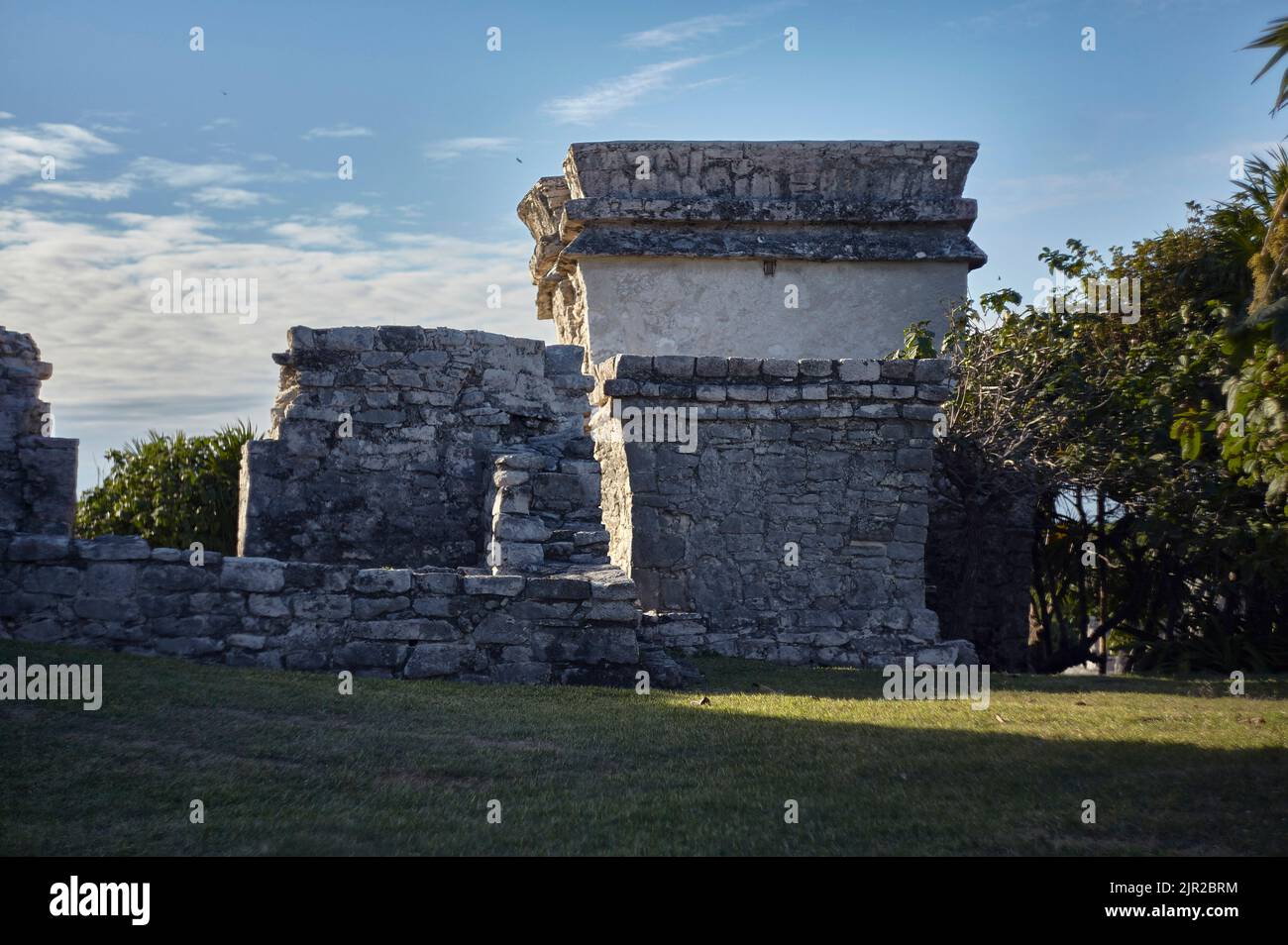 Ruins of buildings dating back to the Mayan civilization in the Tulum ...