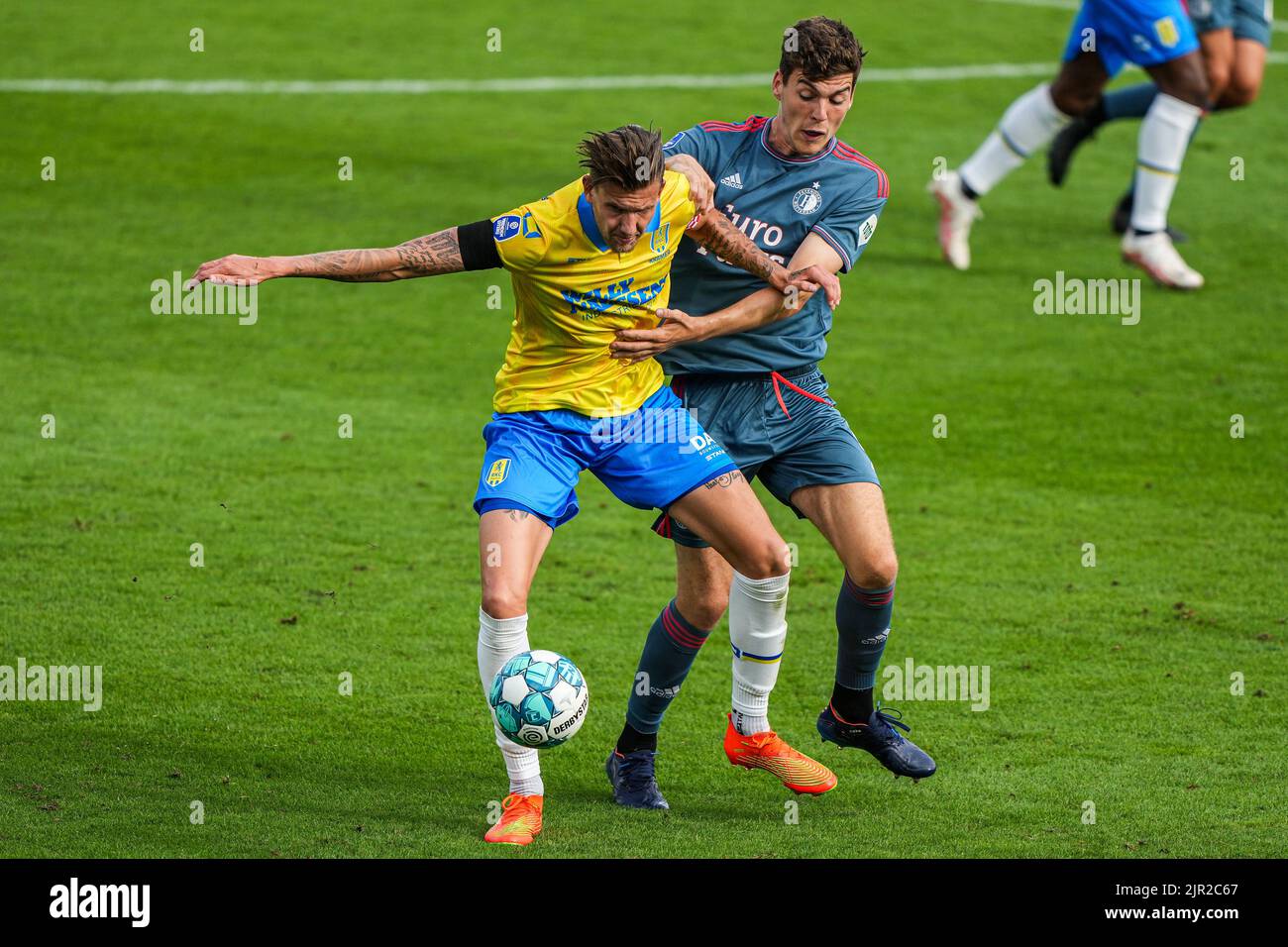 Waalwijk - Michiel Kramer of RKC Waalwijk, Jacob Rasmussen of Feyenoord ...