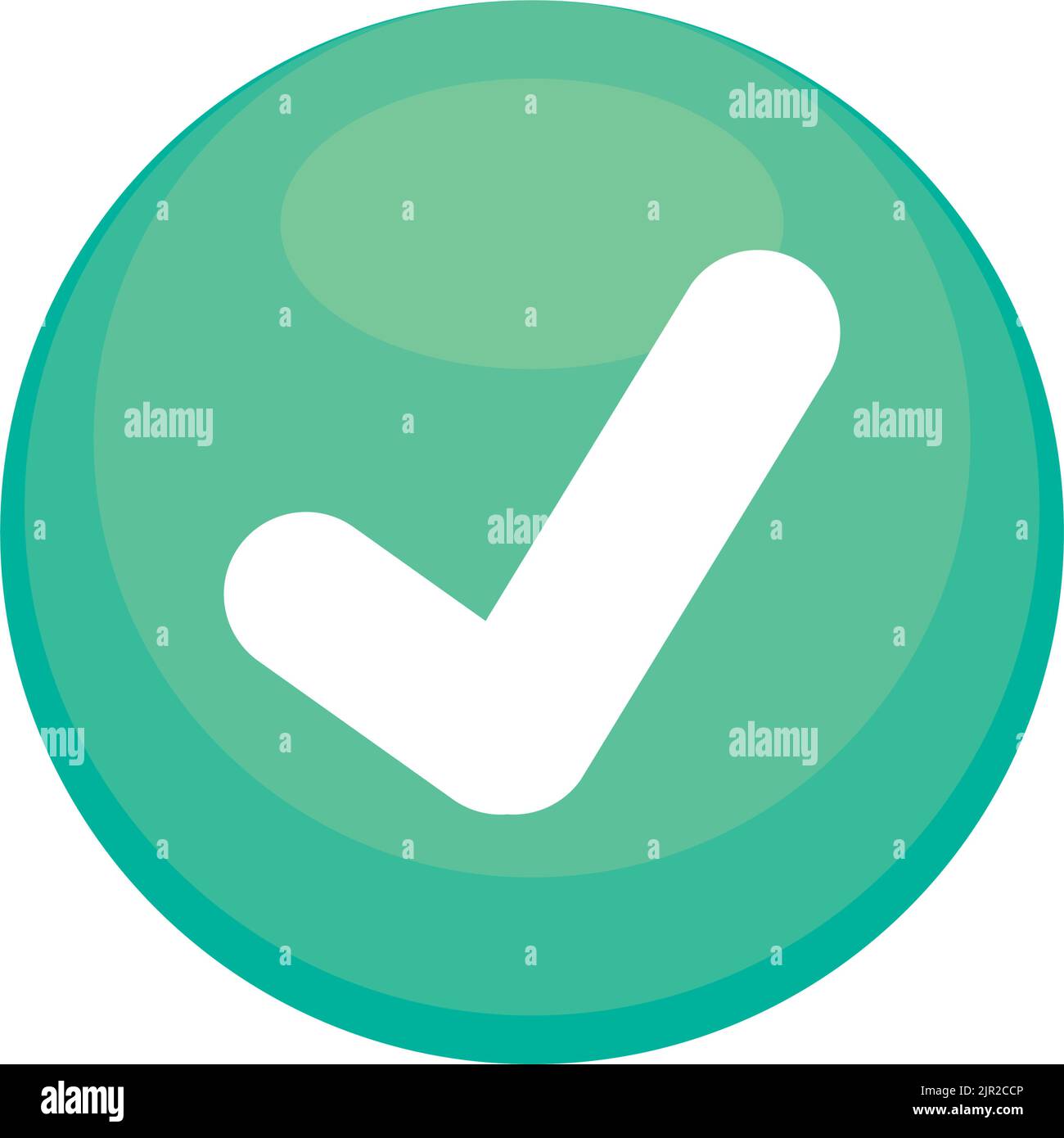 check symbol in green button Stock Vector Image & Art - Alamy