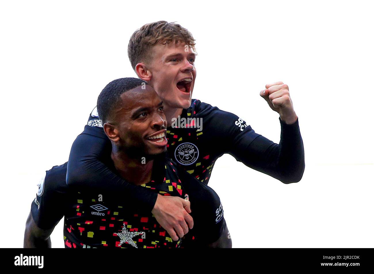 Brentford's Ivan Toney celebrates scoring his sides second goal with ...