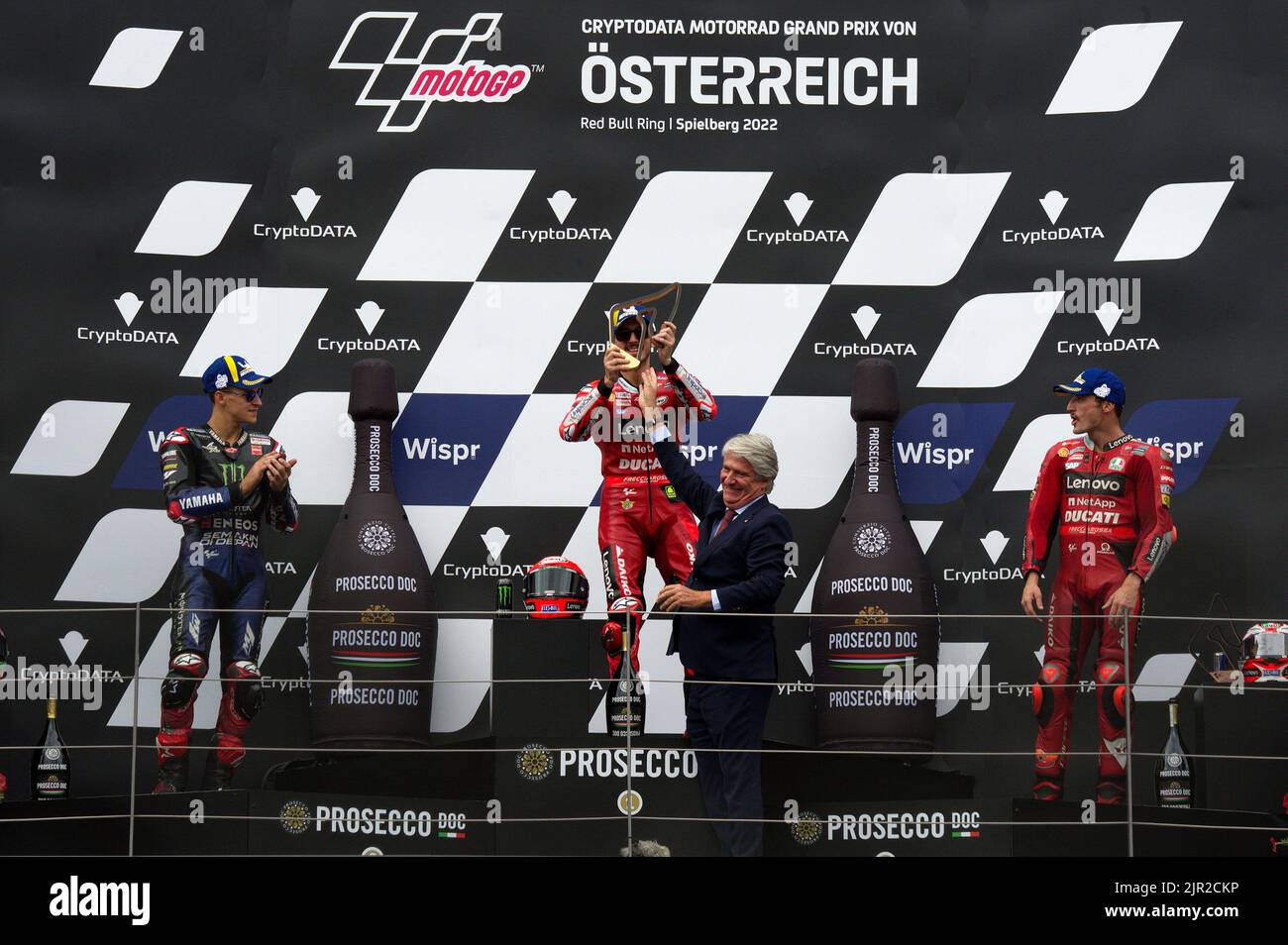 Red Bull Ring, Spielberg, Austria, August 21, 2022, Podium Motogp ...