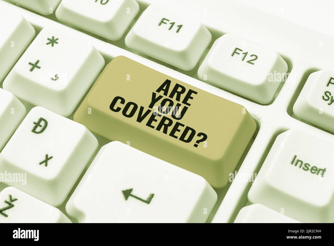 Hand writing sign Are You Covered. Business overview Asking about how ...