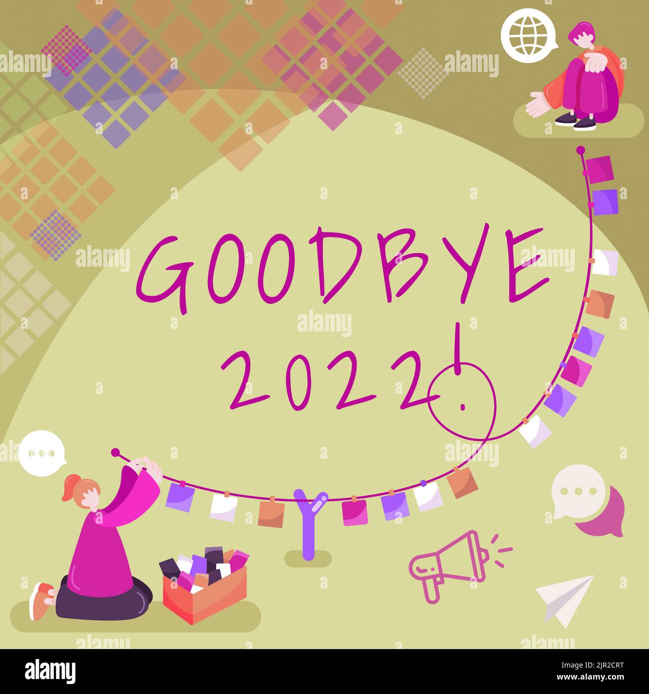 Conceptual caption Goodbye 2022. Business approach New Year Eve ...