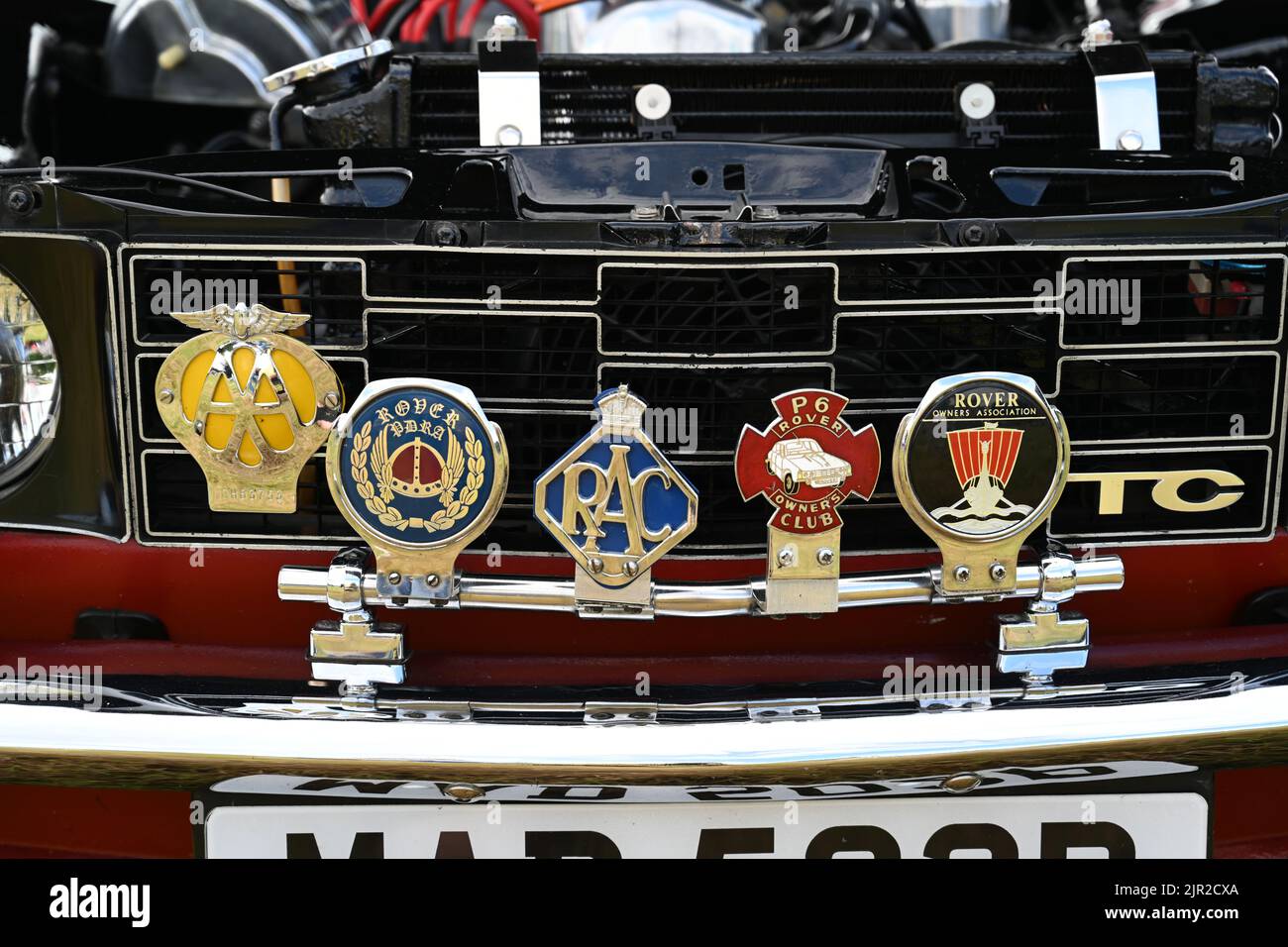 Frontal, close-up view of Rover TC at car show Stock Photo - Alamy
