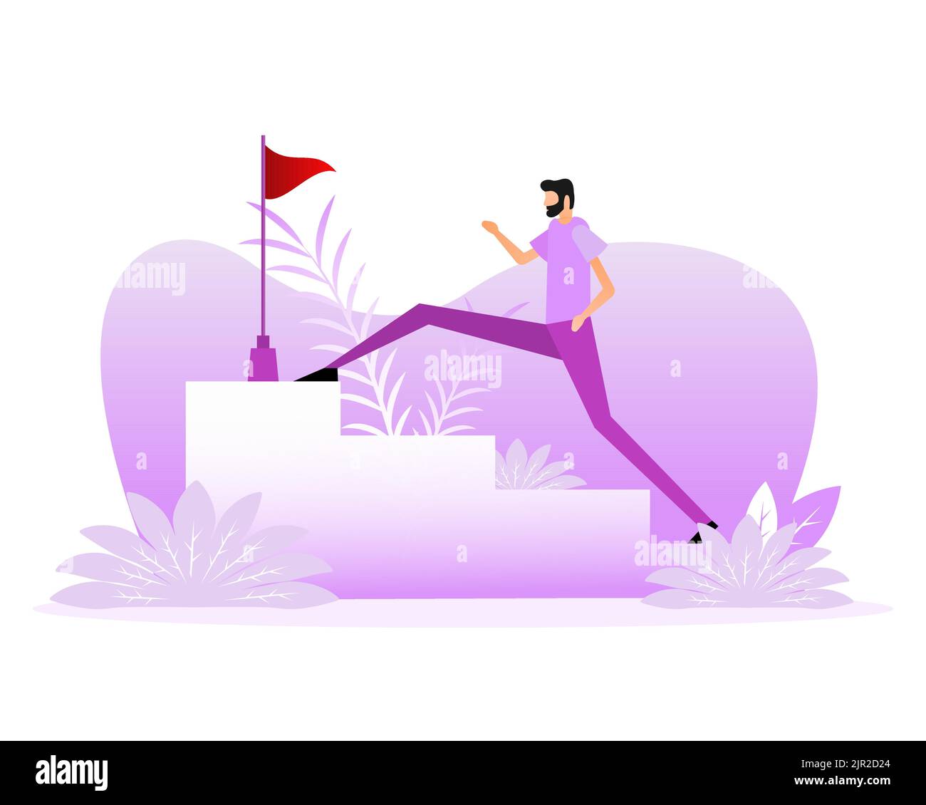 Go forward people. Flat design. Flat icon with go forward people Stock ...