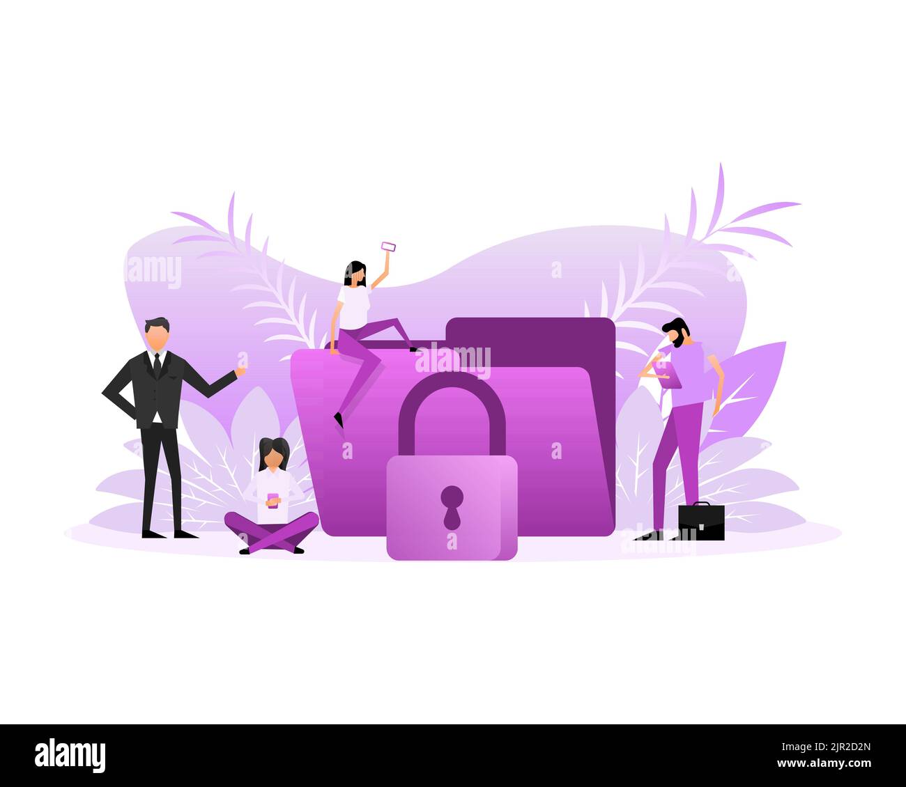 Data Secure People Personal Data Security Concept Cyber Safety