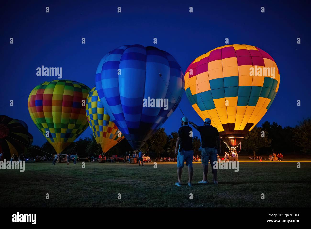 Oklahoma, AUG 12 2022 - Twilight view of the Firelake Fireflight ...