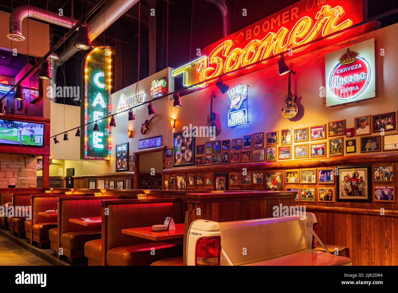 Oklahoma, AUG 14 2022 - Interior view of the Toby Keith's I Love This ...