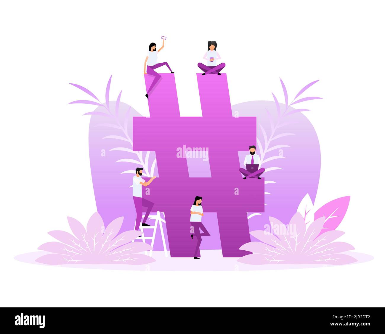 Hashtag people, great design for any purposes. Flat vector illustration ...