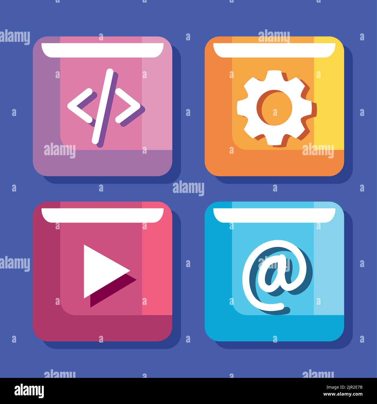 Four ux ui set Stock Vector Images - Alamy