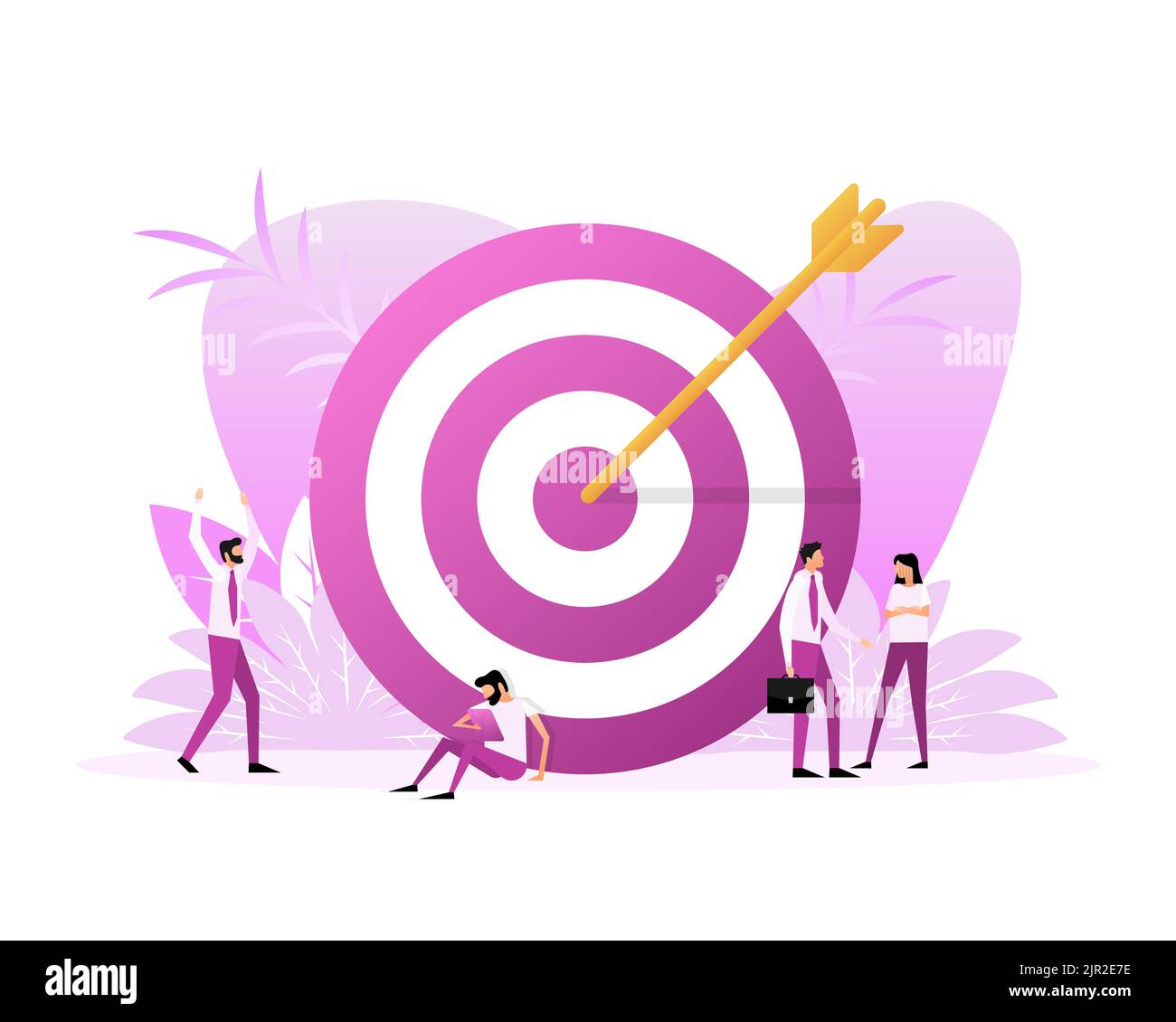 Target with an arrow flat icon concept market goal picture image on ...