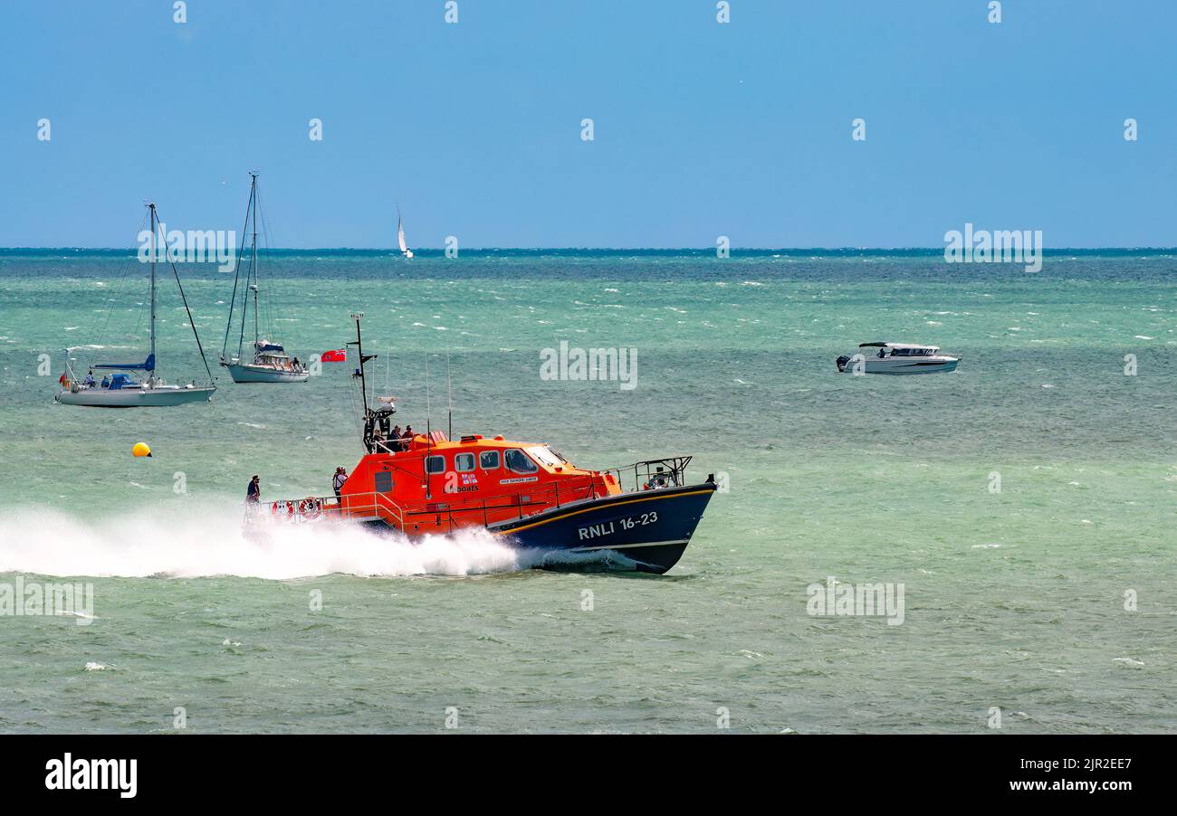 The Diamond Jubilee, a RNLI 16-23 Tamar class lifeboat offshore from ...