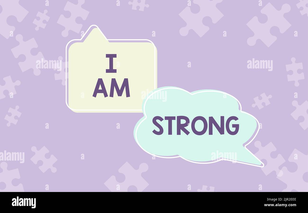 Inspiration showing sign I Am Strong. Internet Concept Have great ...