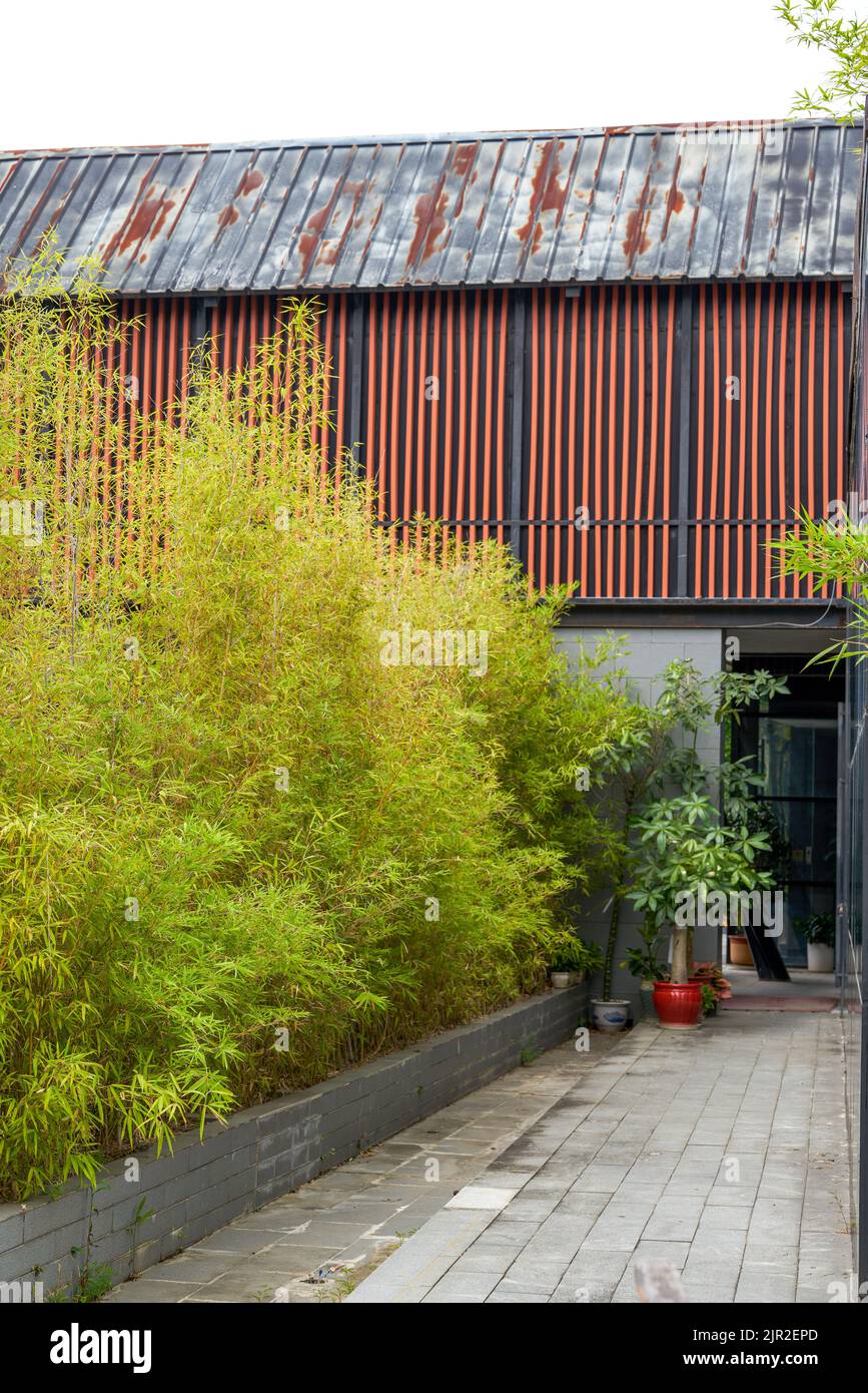 Japanese architectural style brick roof Stock Photo - Alamy