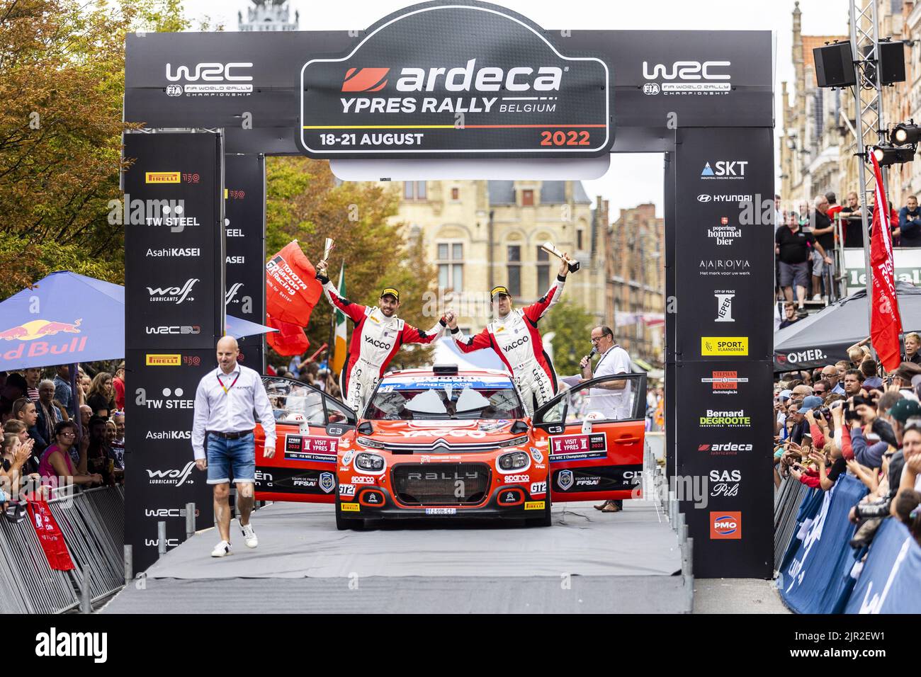 Ypres, Belgium, 21, 2022, ROSSEL Yohan (fra), Citroen C3, portrait ...