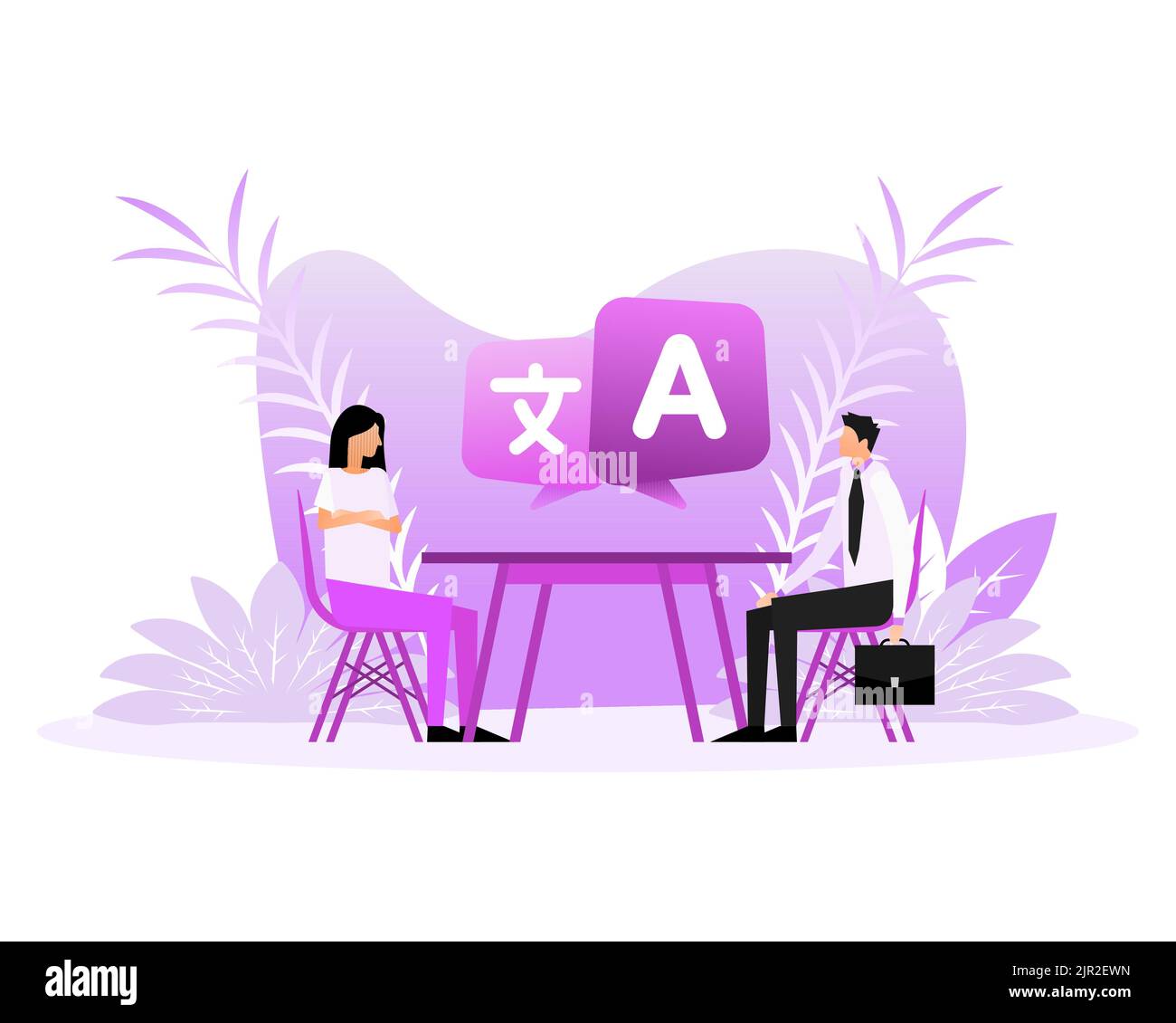 Flat icon with translate people. Vector illustration Stock Vector Image ...