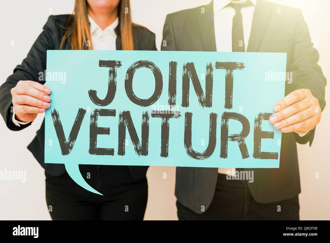 Text showing inspiration Joint Venture. Business idea Collaboration ...