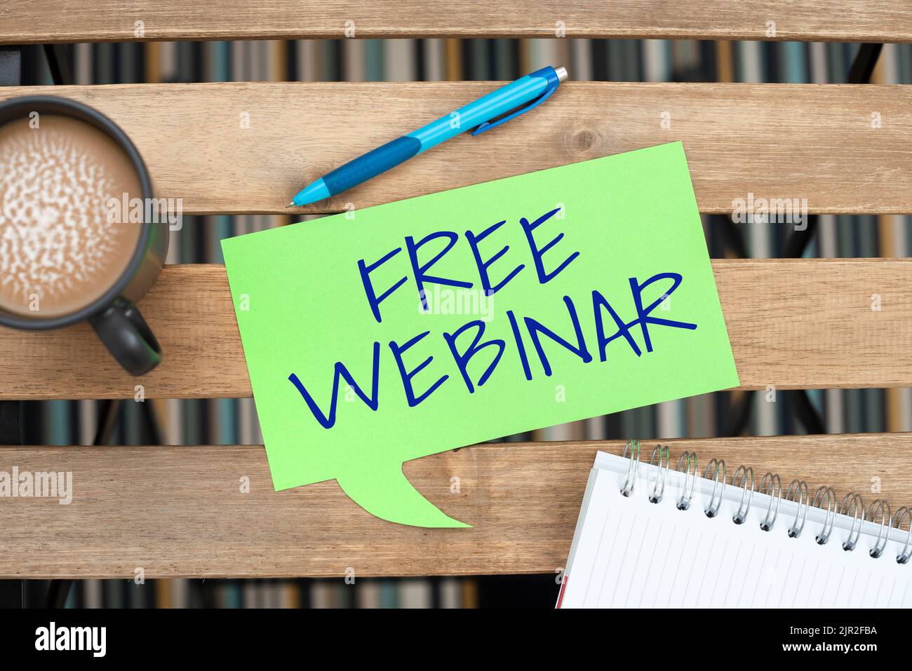 Hand writing sign Free Webinar. Word Written on Lecture Workshop ...