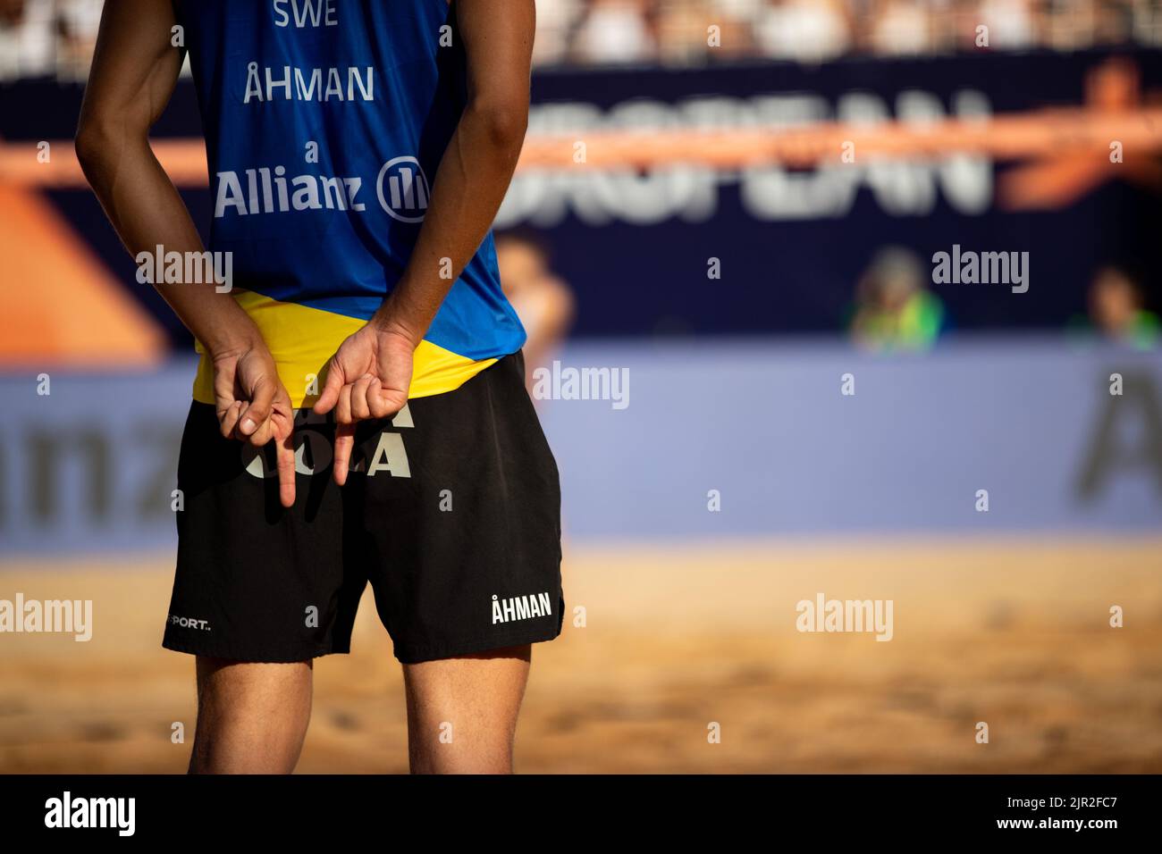 Munich, Germany. 21st Aug, 2022. David Ahman (1 Sweden) gives a signal ...