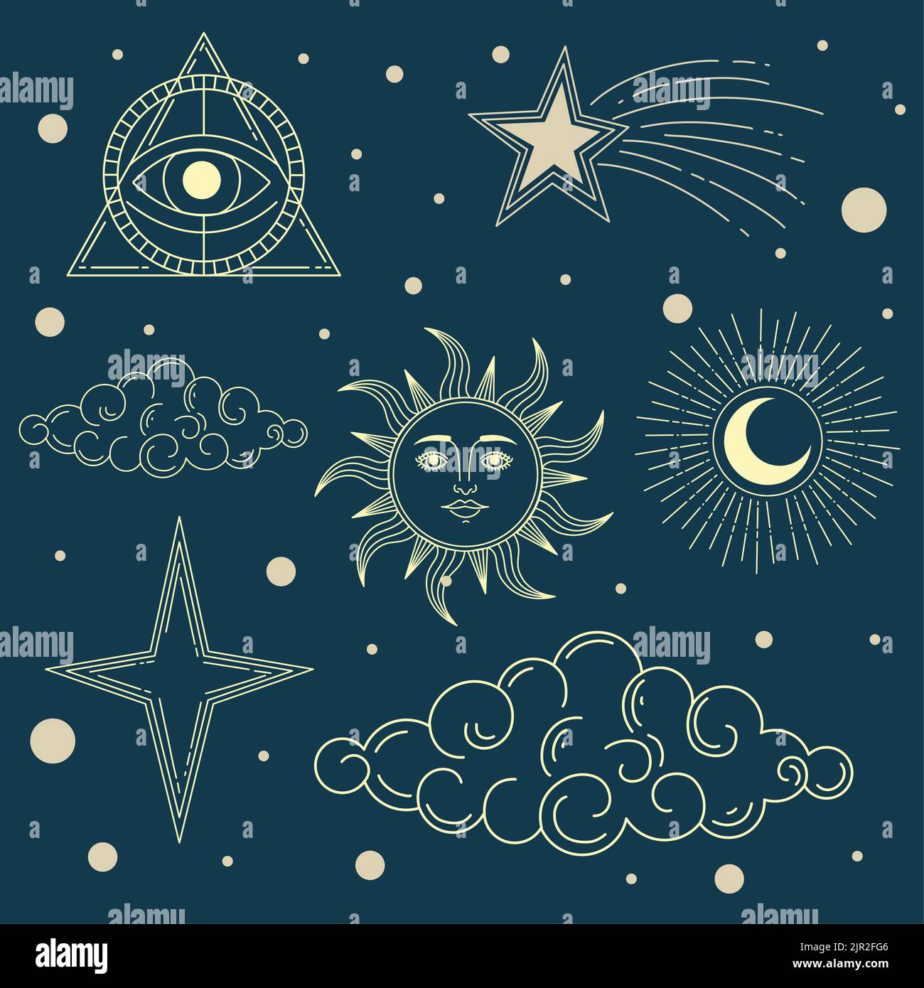 astrology sky with symbols Stock Vector Image & Art - Alamy
