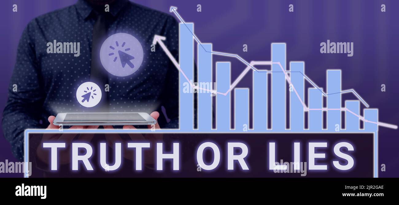Sign displaying Truth Or Lies. Internet Concept Decide between a fact ...