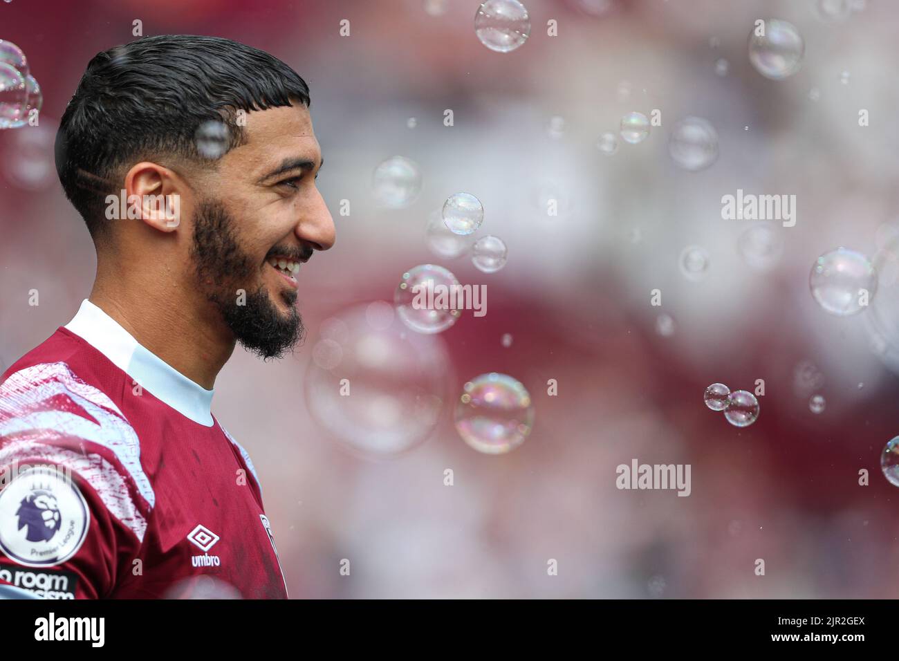 London, England, 21st August 2022. Said Benrahma of West Ham United ...