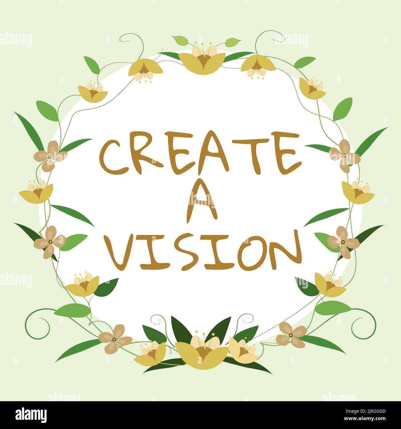 Text sign showing Create A Vision. Business approach Develop a strategy ...