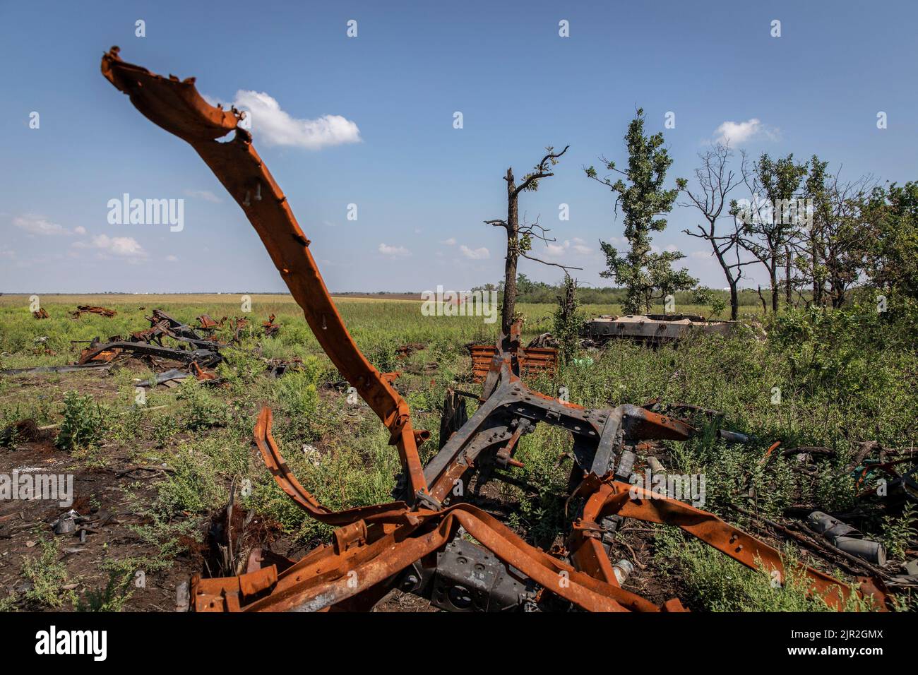 Wreckage of military vehicles from The Armed Forces of Russian ...