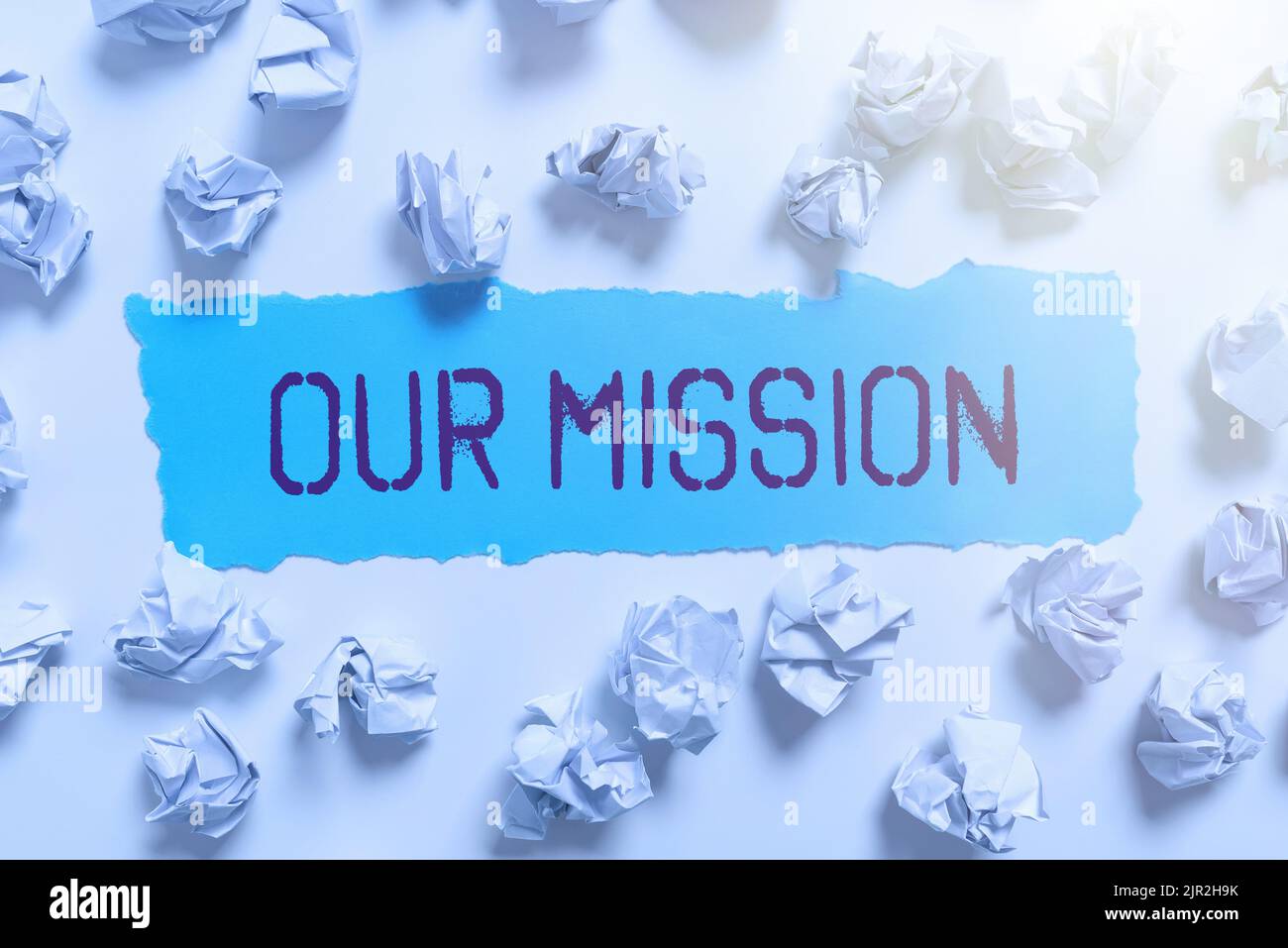 Conceptual caption Our Mission. Business overview tasks or schedule we ...