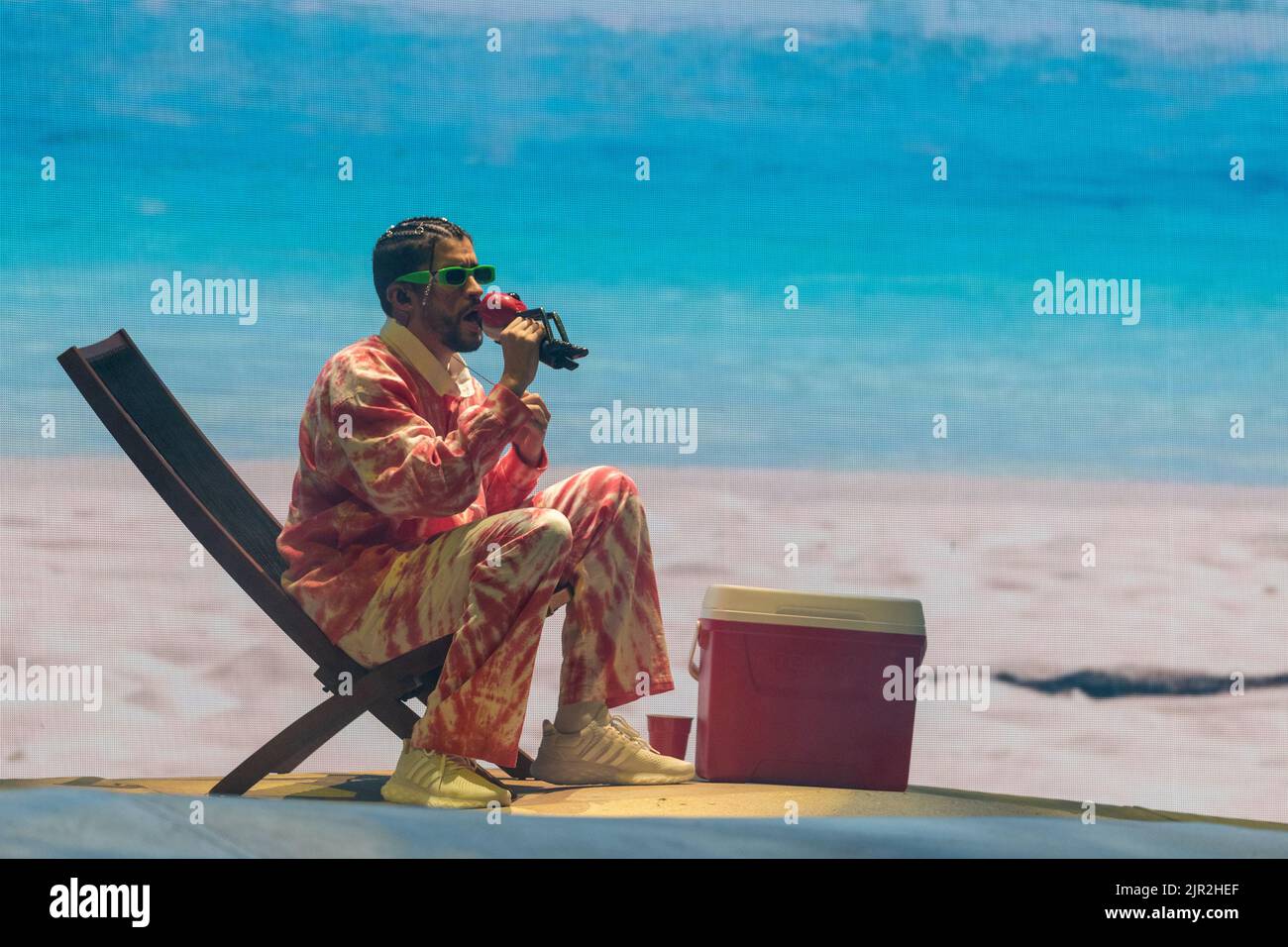 Singer Bad Bunny (Benito Antonio Martínez Ocasio) at Soldier Field on ...
