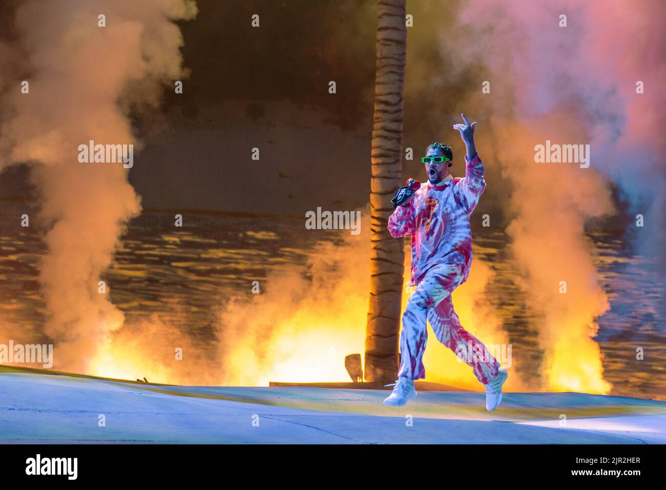 Singer Bad Bunny (Benito Antonio Martínez Ocasio) at Soldier Field on ...