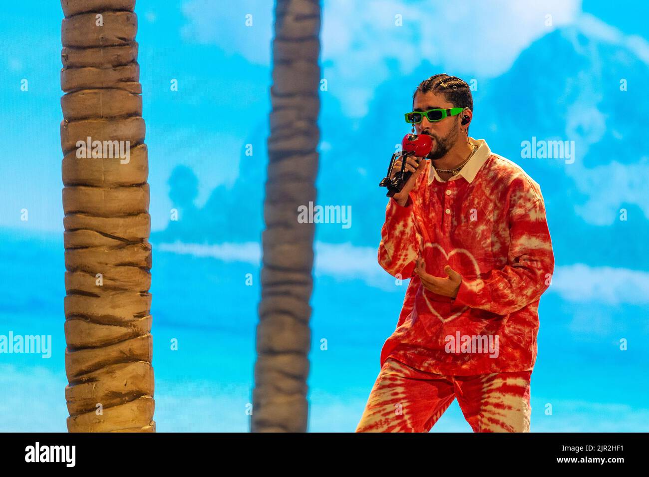 Singer Bad Bunny (Benito Antonio Martínez Ocasio) at Soldier Field on ...
