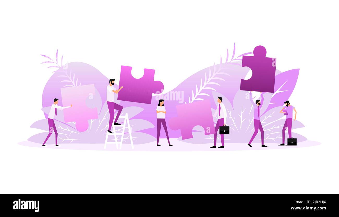 Hands putting puzzle pieces. Teamwork concept. Vector illustration ... Hands putting puzzle pieces. Teamwork concept. Vector illustration ...