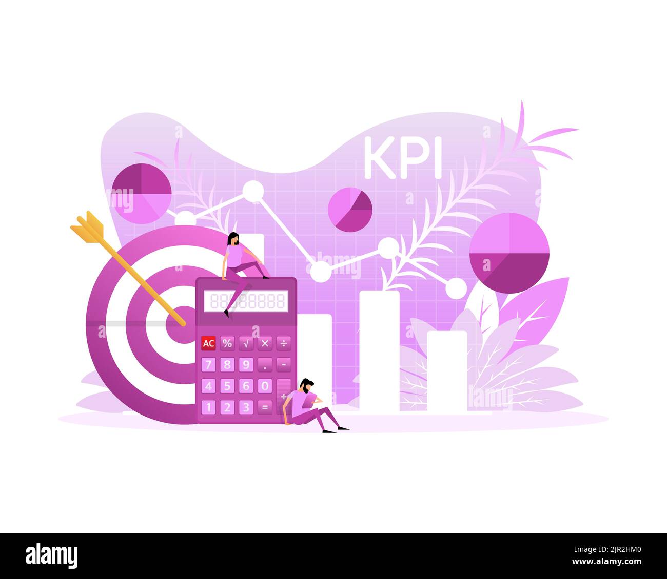 Kpi people. Vector illustration. Development strategy.Business success ...