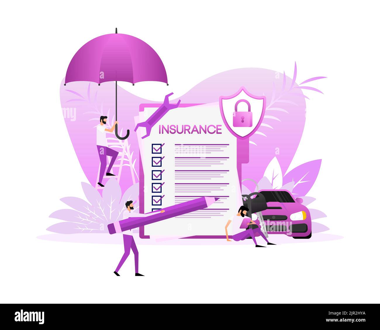 Insurance concept. Insurance policy. Money Guarantee. Vector ...