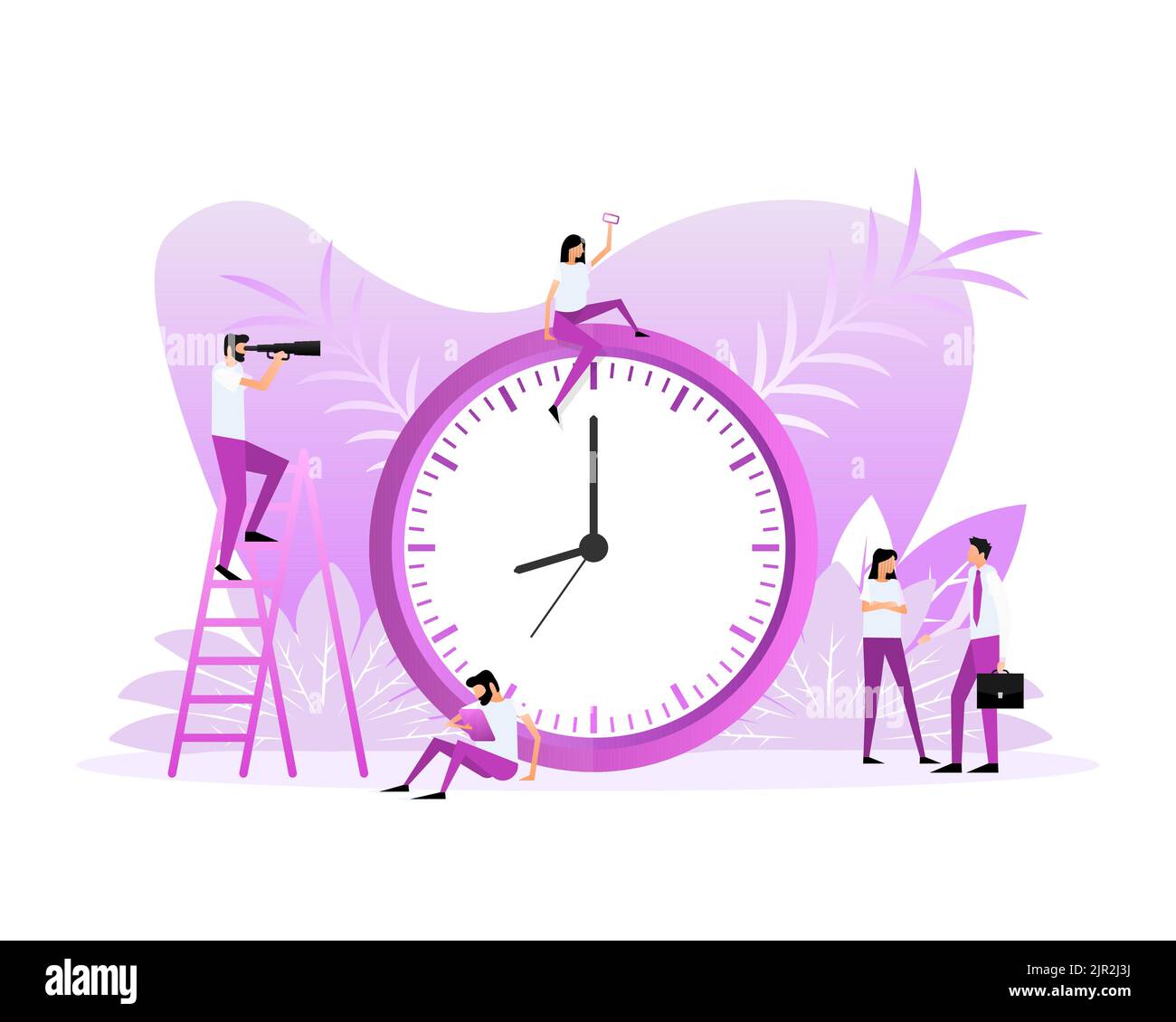 Procrastinate clock Stock Vector Images - Alamy