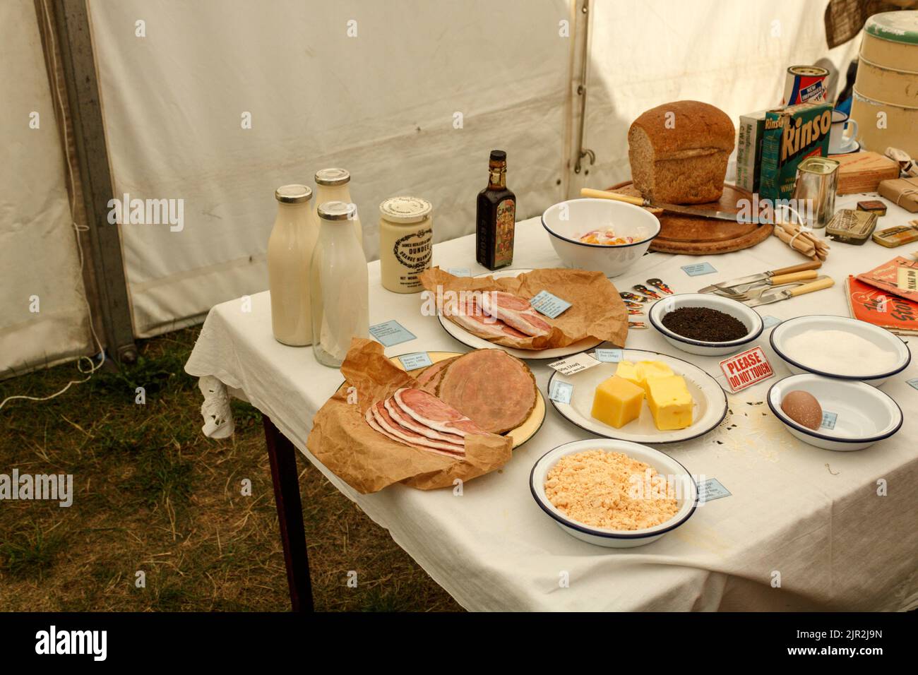 Rationing display. Lytham 1940's Weekend 2022 Stock Photo - Alamy