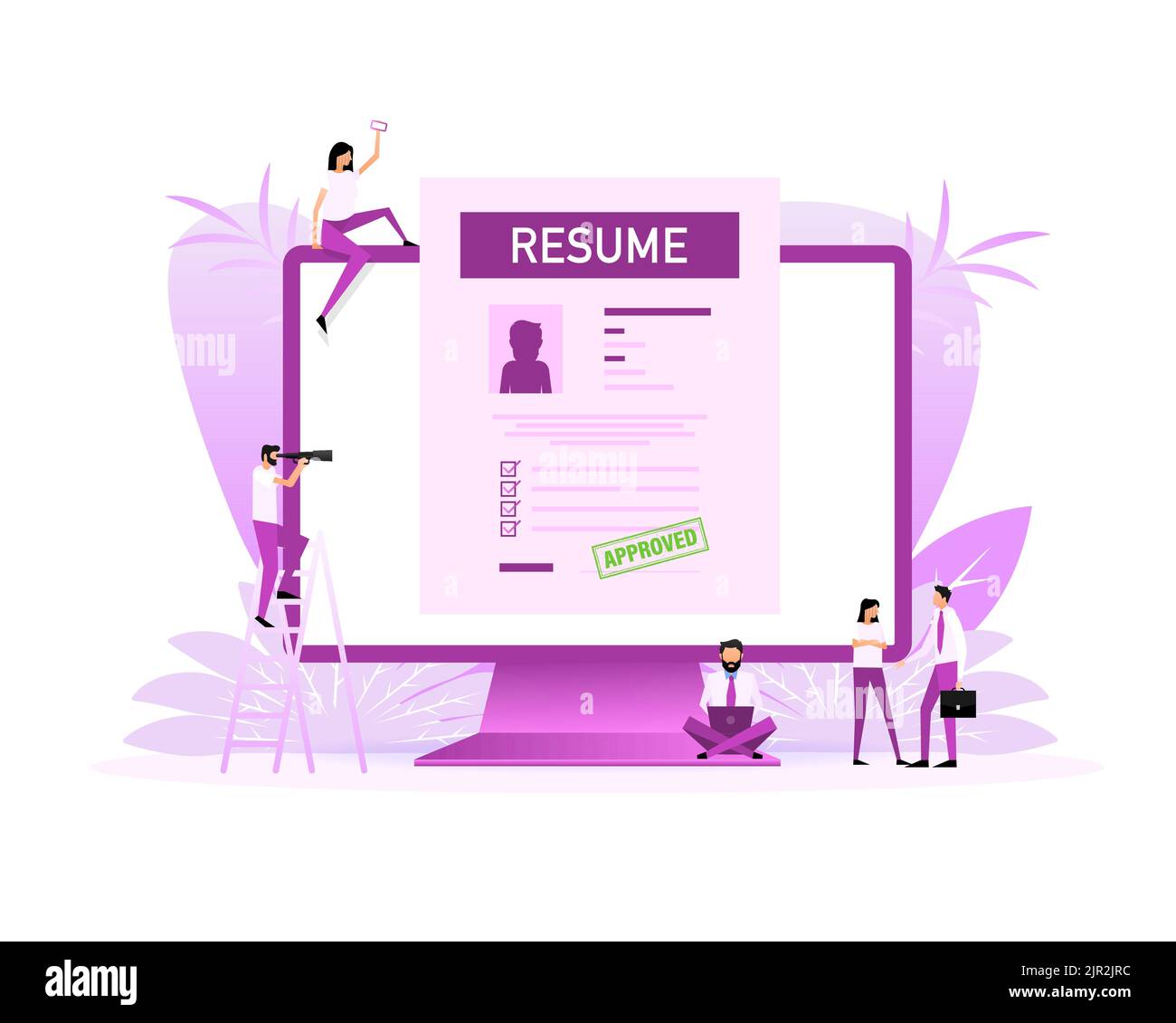 Job resume vector illustration concept. Business vector icon Stock ...