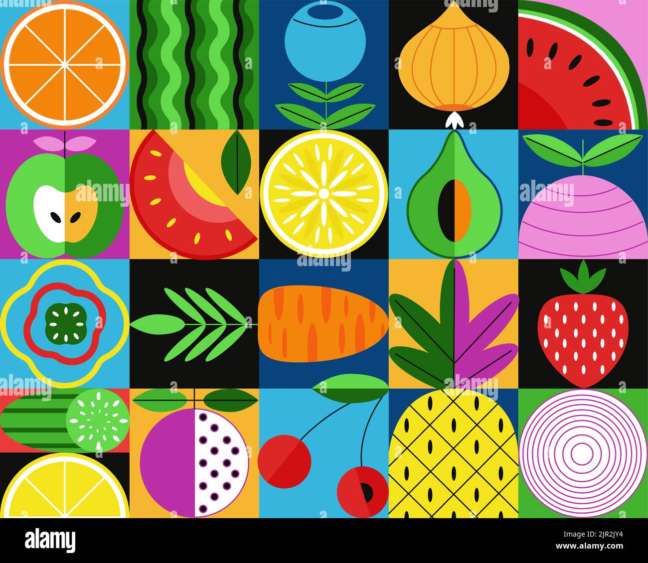Geometric Shapes In Fruit