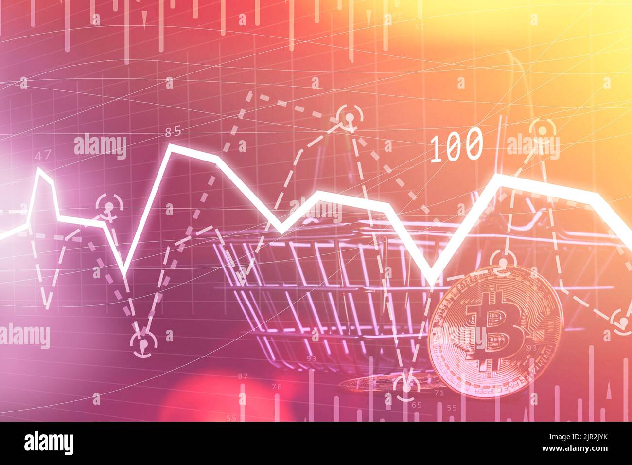 Chart of selling and buying bitcoin on the exchange. The fall in the ...