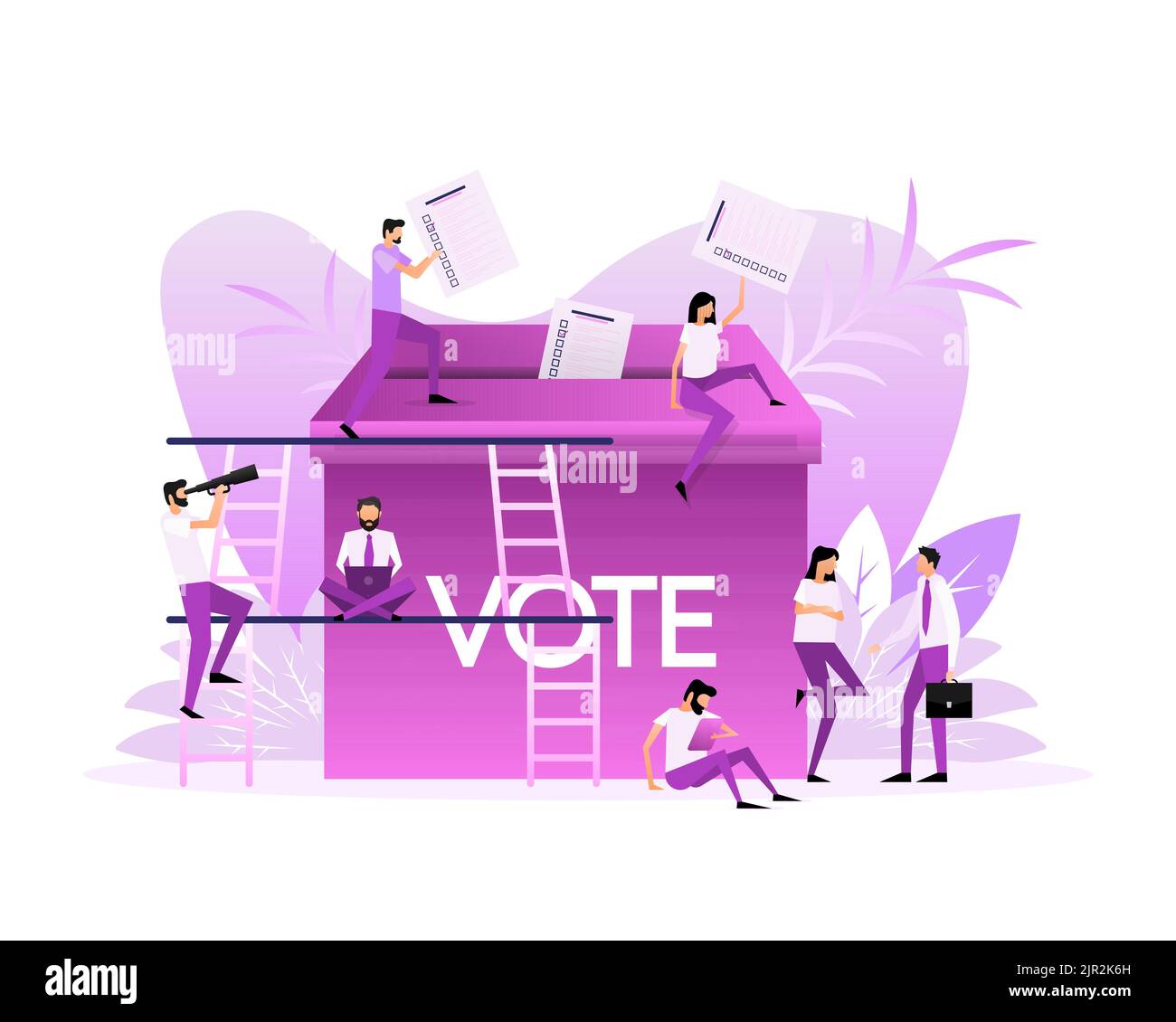 WebFlat vote people for concept design. Vector flat illustration Stock ...