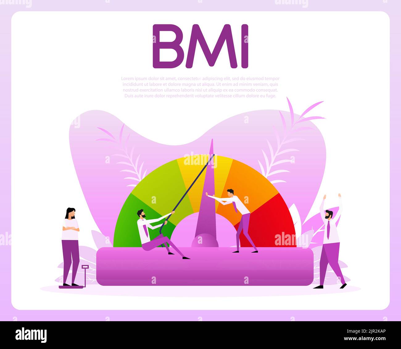 Indicator Bmi Body Mass Index And Fitness Exercise Vector