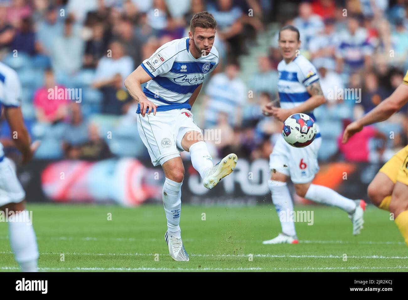 Queens Park Rangers' Sam Field passes the ball the Sky Bet Championship ...