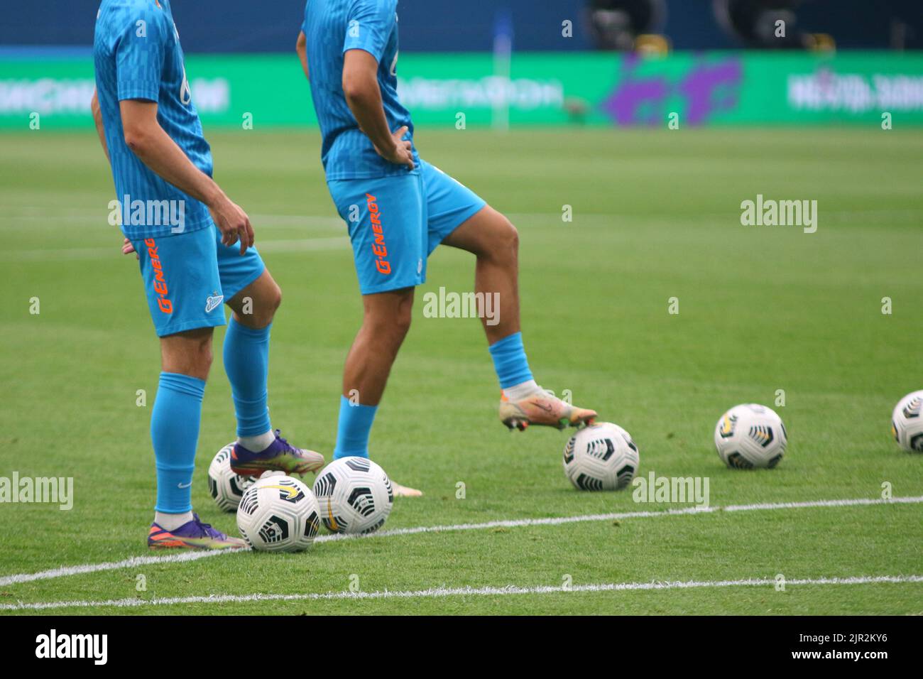 Saint Petersburg, Russia, 21 August 2022: Football. Russian Premier ...