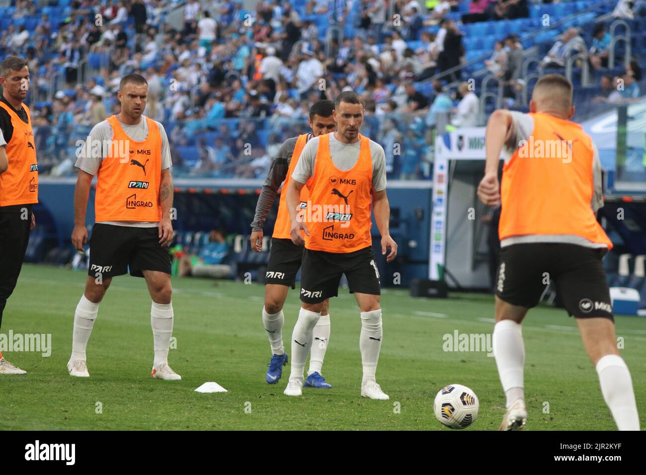 Saint Petersburg, Russia, 21 August 2022: Football. Russian Premier League 2022-2023. Zenit FC ...