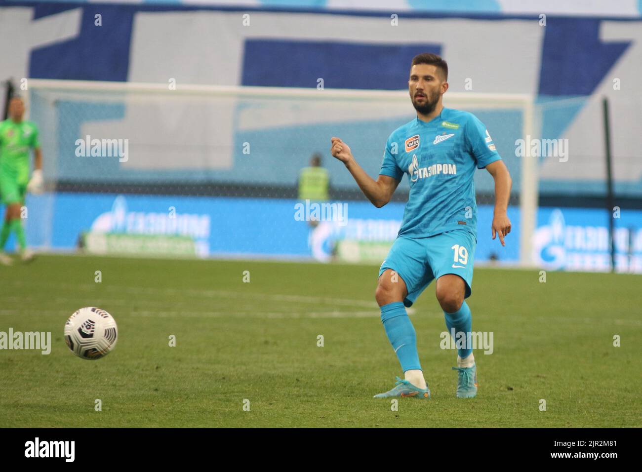Saint Petersburg, Russia, 21 August 2022: Football. Russian Premier ...