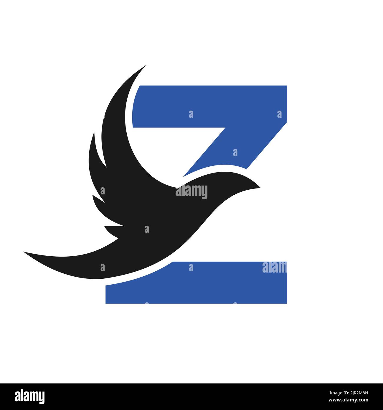 Letter Z Flying Bird Logo Template Vector Sign. Dove Bird Logo on ...