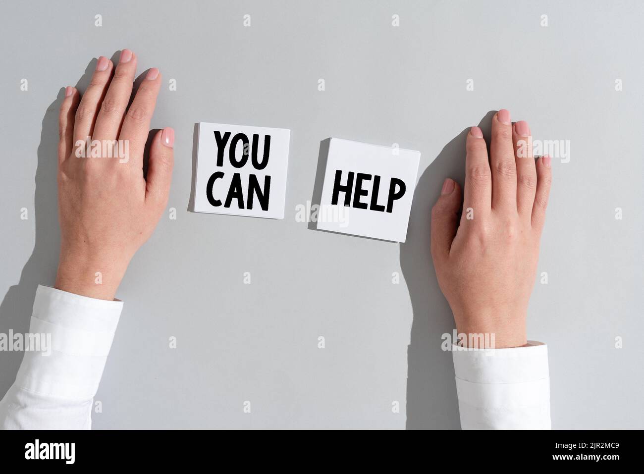 Conceptual caption You Can Help. Concept meaning Be a volunteer helping ...