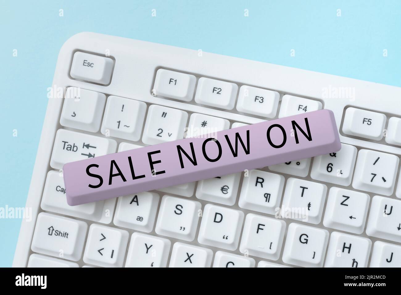 Sign displaying Sale Now On. Business approach Reduction of prices ...