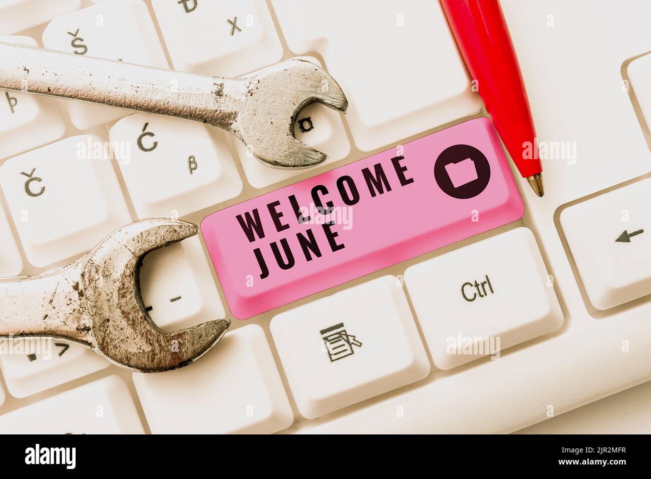 Handwriting text Welcome June. Business idea Calendar Sixth Month ...